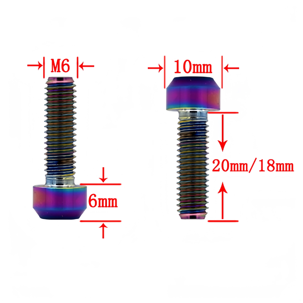 Titanium Brake Caliper Bolts M6 × 20mm