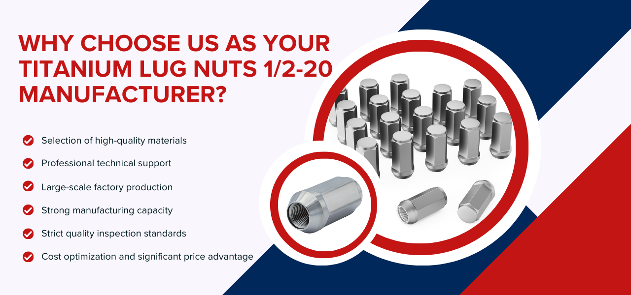 Titanium Lug Nuts 1/2-20 In Stock & Customizable 丨Manufacturer